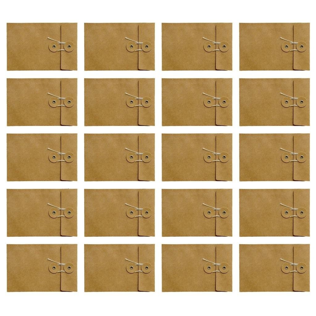 Конверт-карман с застёжкой на пуговицу и шнур, Желтый