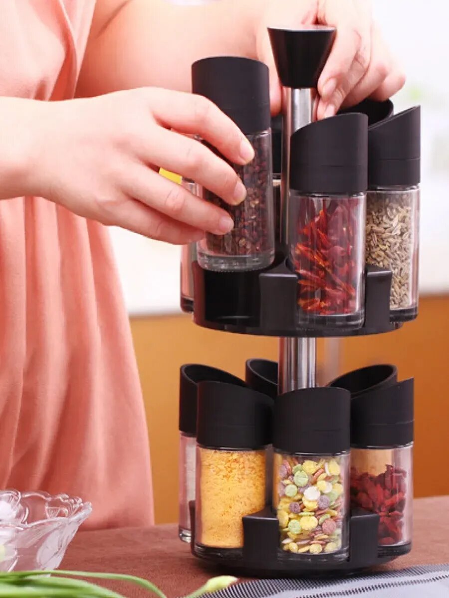 Подставка для специй, 12 баночек