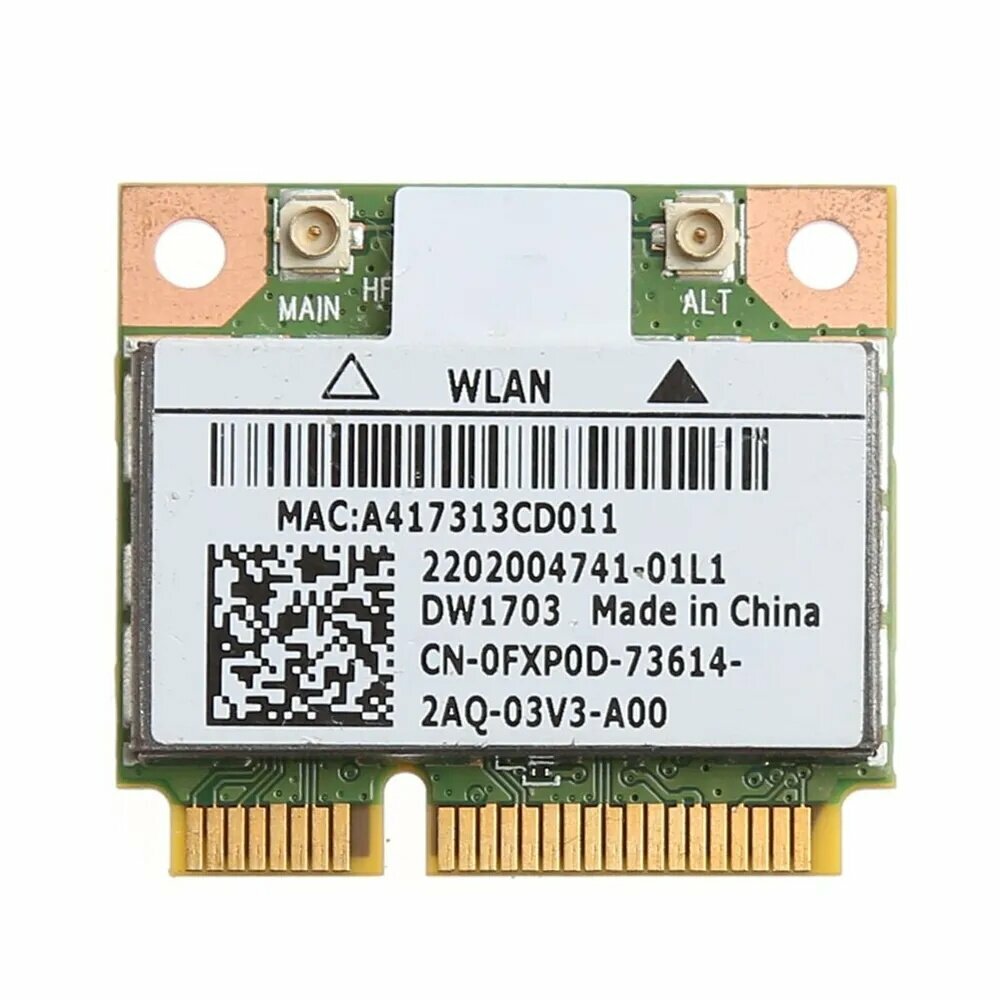 (1 шт.) DELL DW1703 AR5B225 CN-0FXP0D Беспроводная локальная сеть + Bluetooth 4.0