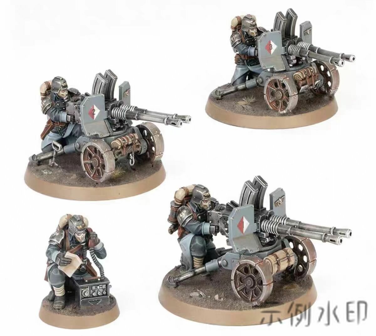 Krieg Heavy Weapons Squad DKK / Вархаммер 40к смола / Warhammer 40000 миниатюры