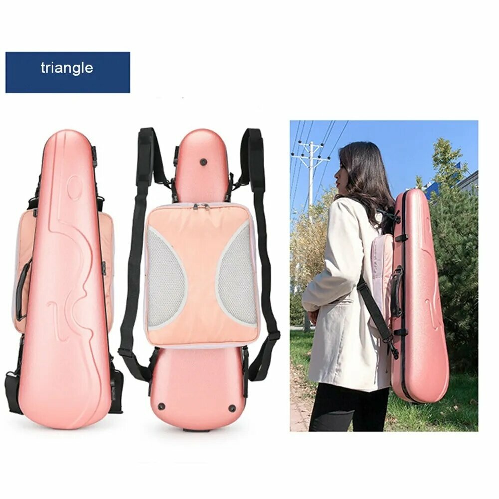 Универсальный футляр для скрипки, жесткий, легкий, сумка для нот, розовый