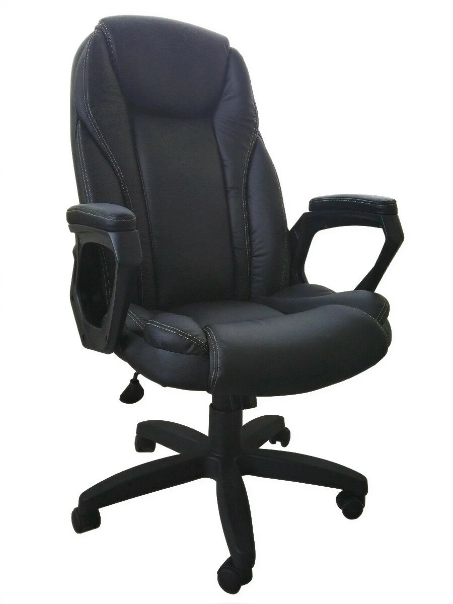 Компьютерное кресло с мягкими подлокотниками Factor Филадельфия 1П, кожа/экокожа, цвет черный