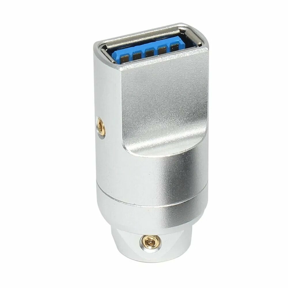 Гнездо для подключения USB-разъема, металлический корпус, алюминиевый сплав, отверстие 6 мм