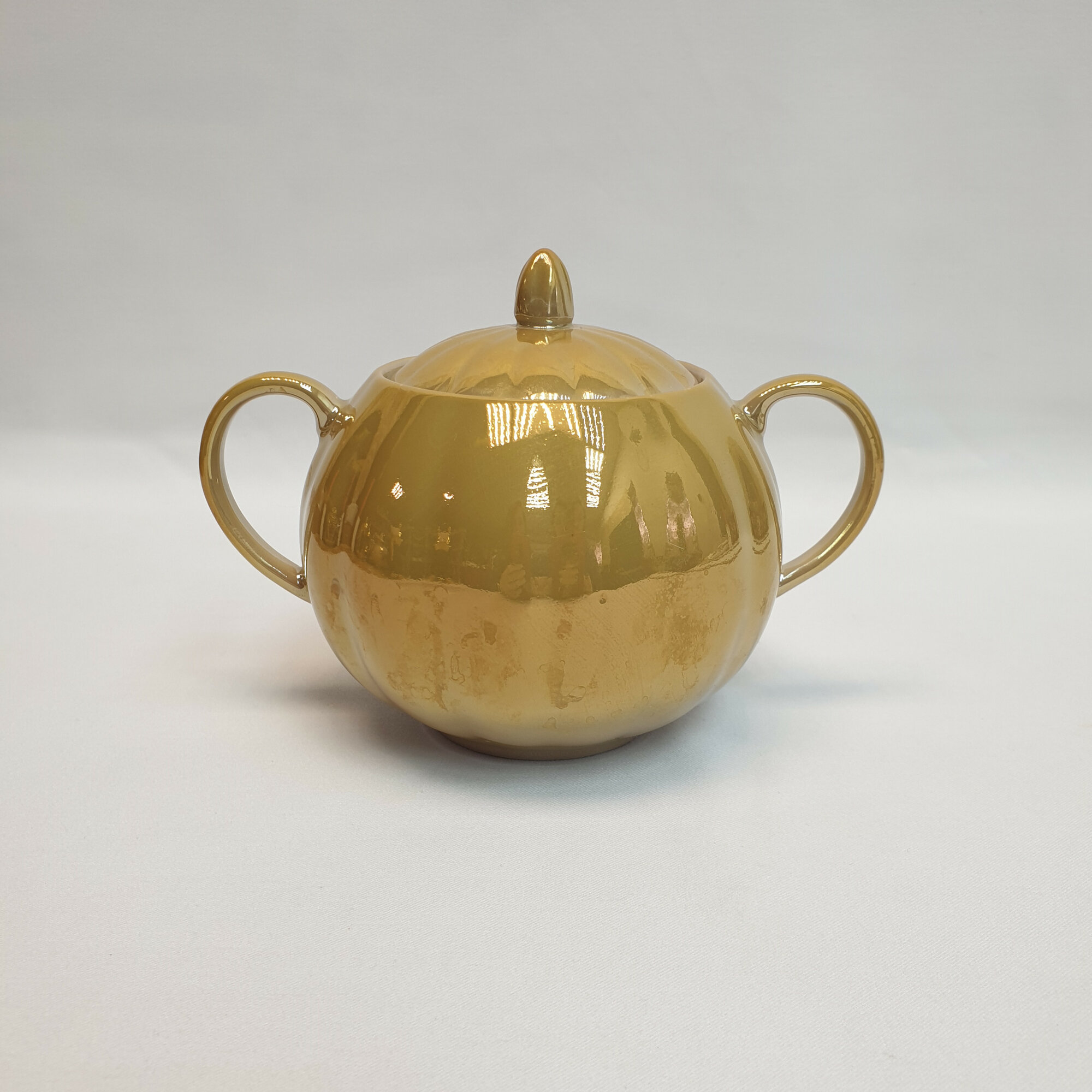 Сахарница, Дулево, фарфор, крытье, 600 мл. Винтаж, СССР.