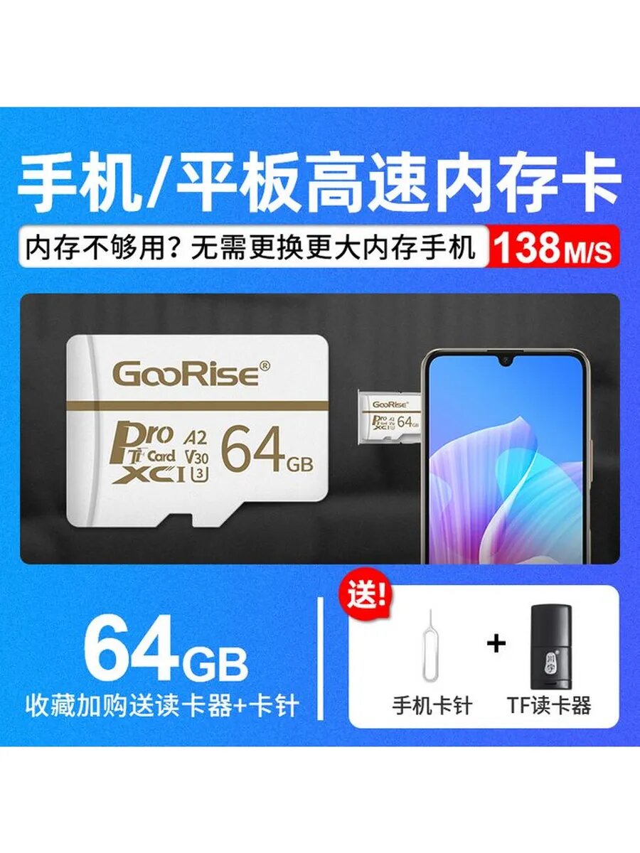 Карта памяти GooRise NM 64ГБ для Huawei Glory, Mate