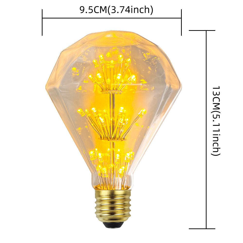 Светодиодная лампа Gypsophila, декоративное освещение в стиле Эдисона, теплый свет, 120В, 1.8Вт.