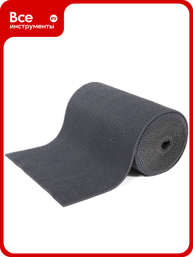 Щетинистое покрытие SUNSTEP Мокрый асфальт, полипропиленовый материал, специальный прямоугольный профиль