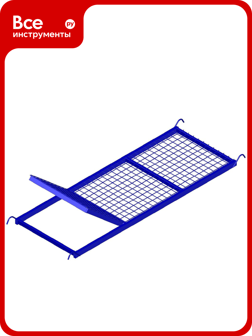 Металлический настил с люком мега ЛРС из прочной стали, совместимый с моделями ЛРС, оснащённый интегрированным люком