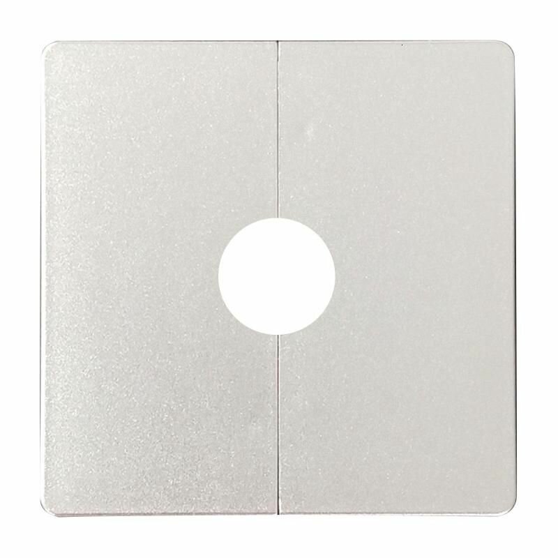 Квадратная фланцевая пластина для труб диаметром 0.47'/0.87'/1.26', Серебро - 22mm