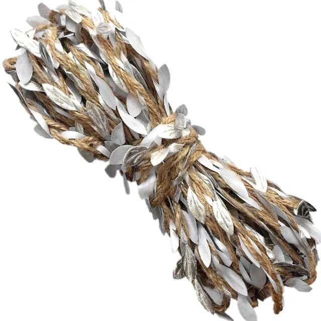 Лента из листьев мешковины, натуральная джутовая веревка из ротанга для настенного монтажа, для деревенской свадьбы, дома, сада, вечеринки в джунглях, декора для поделок своими руками