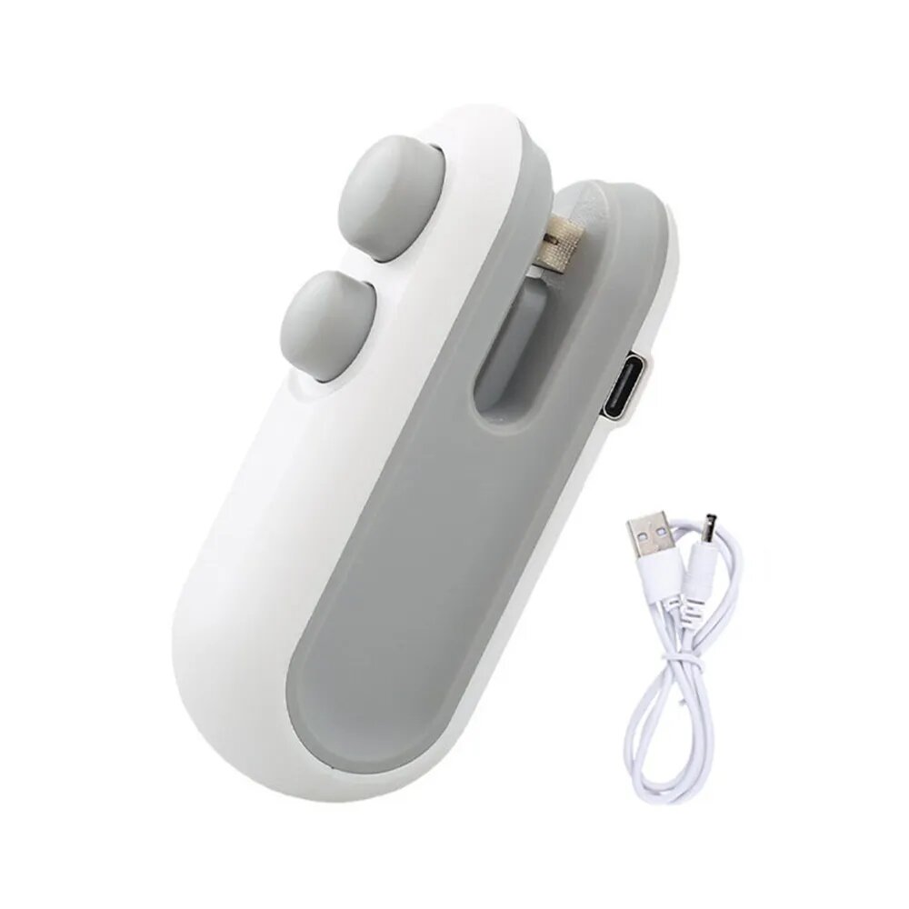 Мини-упаковщик для пакетов с резаком - USB-аккумуляторная вакуумная упаковочная машина для пищевых продуктов (9,5 см)