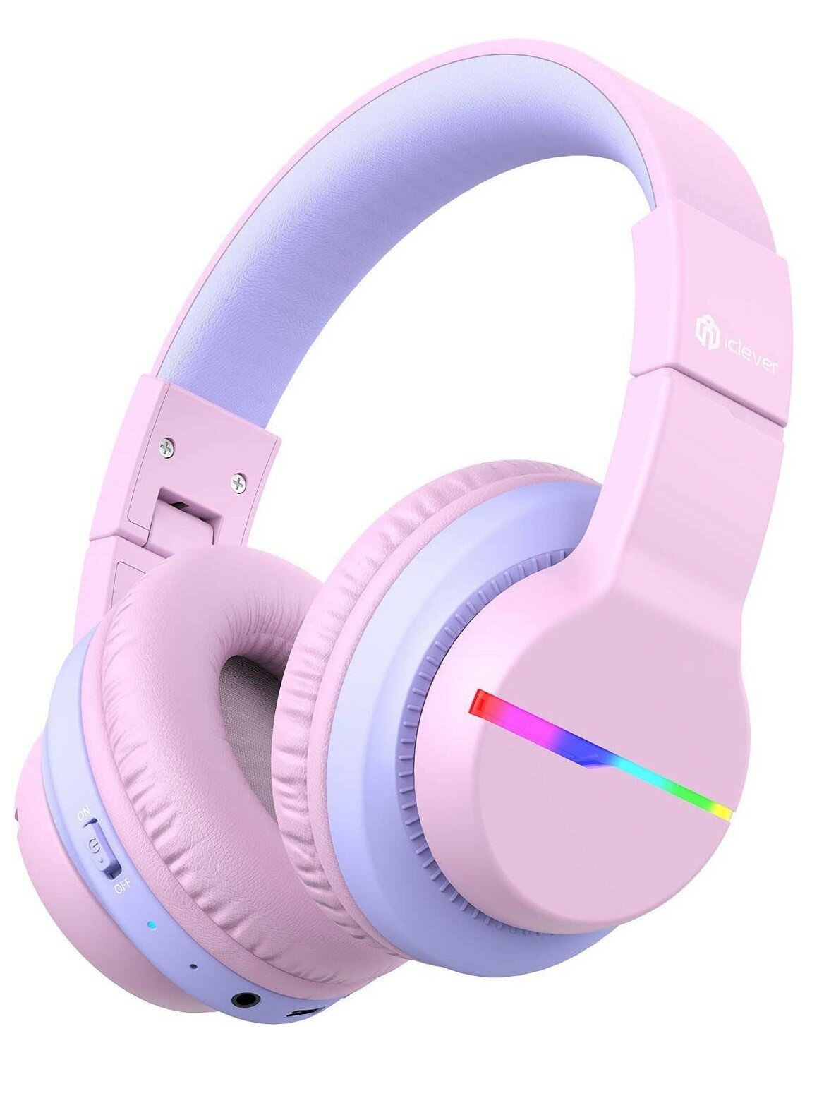 Беспроводные детские наушники iClever BTH12 Pink