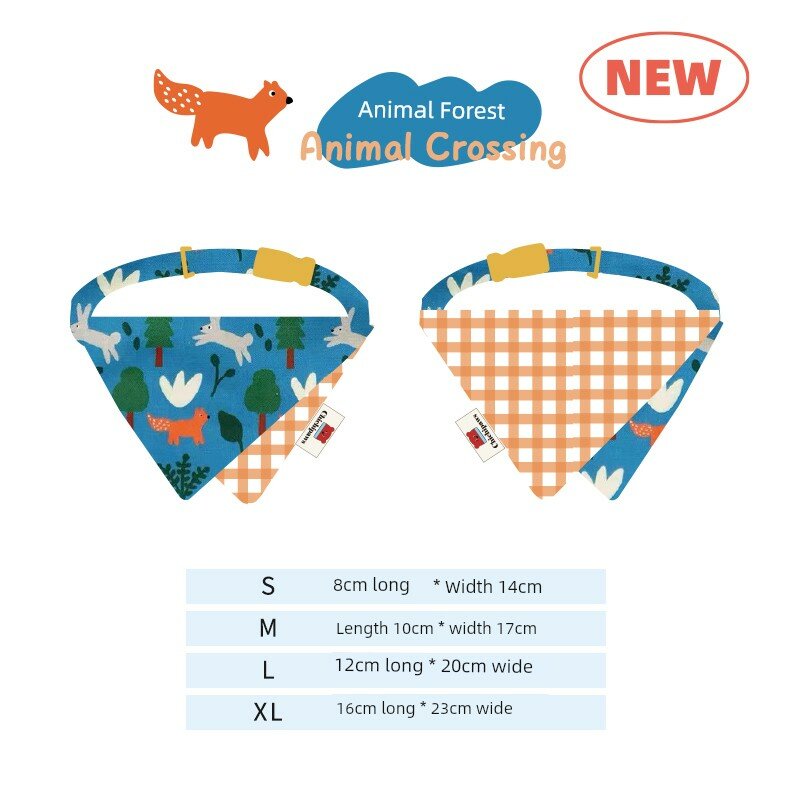 Двусторонний фартук-бандана для собак породы шиба-ину, шарф для кошек, защита от выделения слюны для мелких и средних