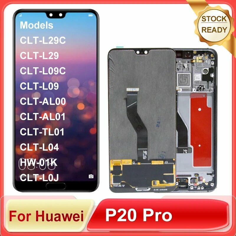Оригинальный 6,1-дюймовый OLED для Huawei P20 Pro, ЖК-дисплей, дигитайзер сенсорного экрана в сборе CLT-L09, CLT-L29, запасные части