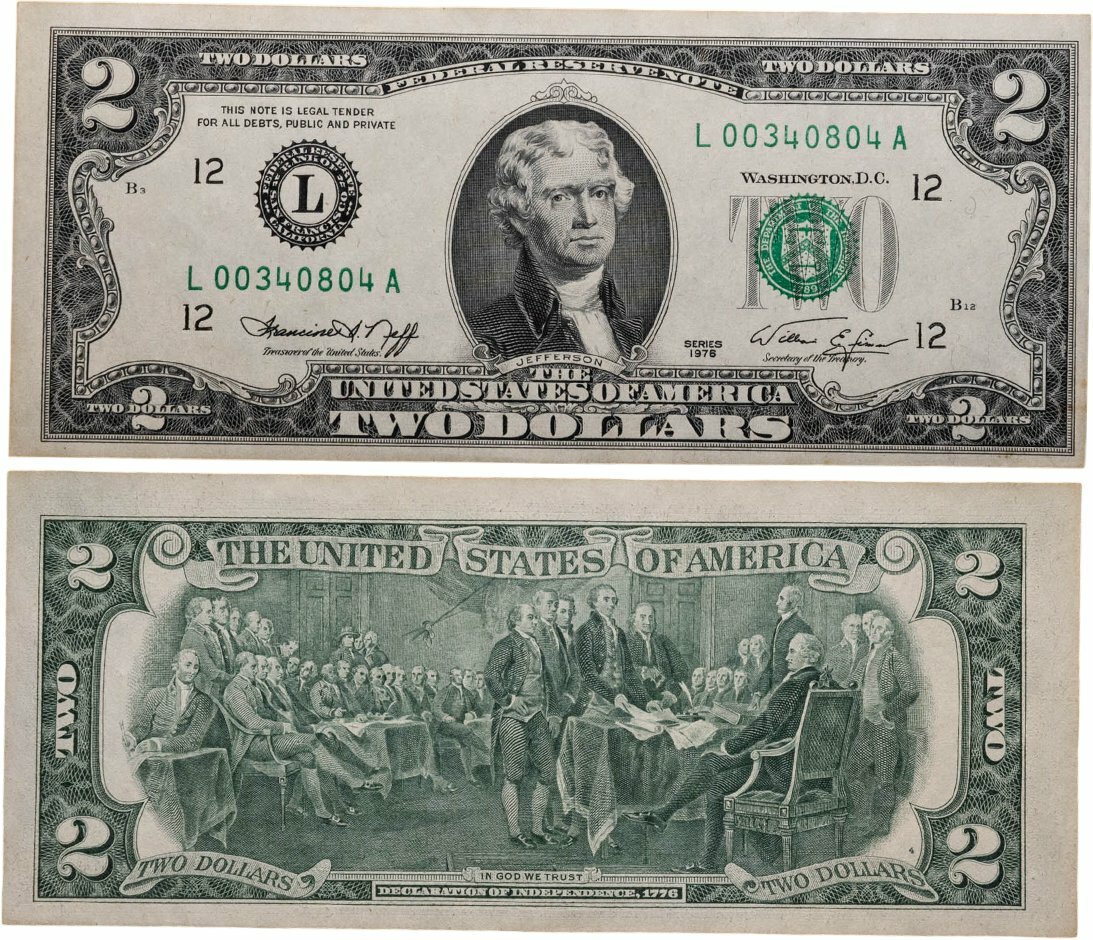 США 2 доллара 1976 Pick 461 L-Сан-Франциско