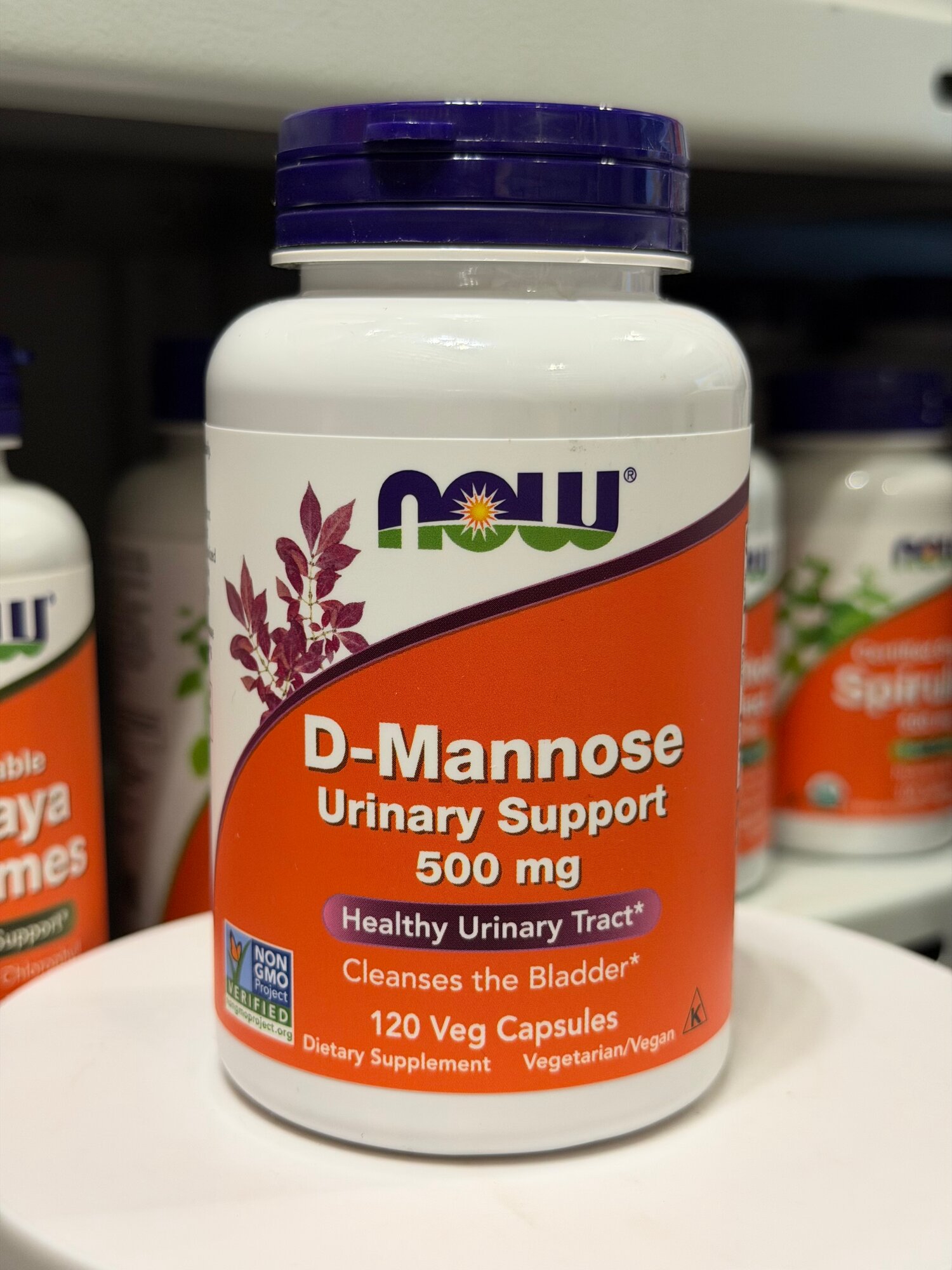 NOW D-Mannose 500 mg Д-манноза для мочевыводящих путей и мочевого пузыря, 120 капсул