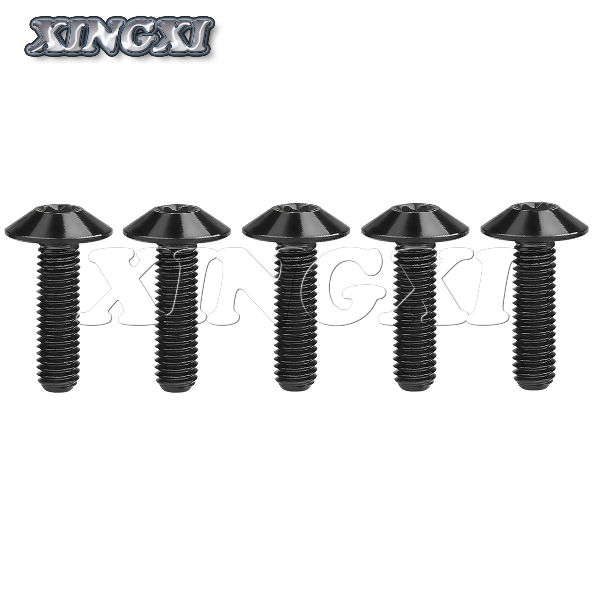Xingxi титановые болты M5X12 5 шт. Black, 15mm
