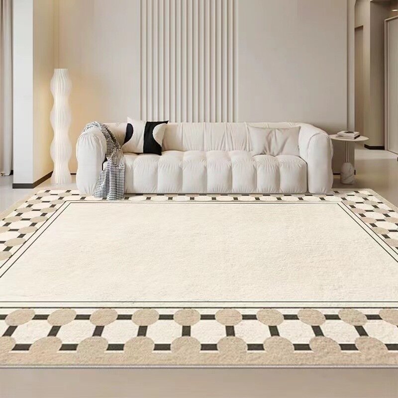 Ковер в стиле INS Cream, имитация кашемира, ковер для гостиной, устойчивый к пятнам, ковер для спальни, большой ковер в стиле ваби-саби