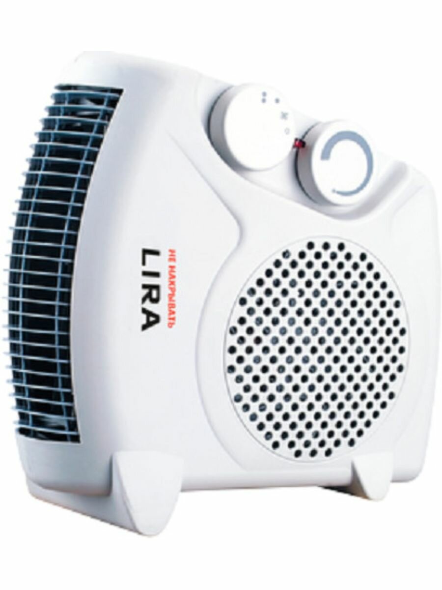 Тепловентилятор напольный для дома электрический LIRA ТВС-6 (FH06), Мощность 2000Вт, 2 режима 1000Вт/2000Вт, Площадь обогрева 20 , кв м, Защита от перегрева/Автоотключение, Белый