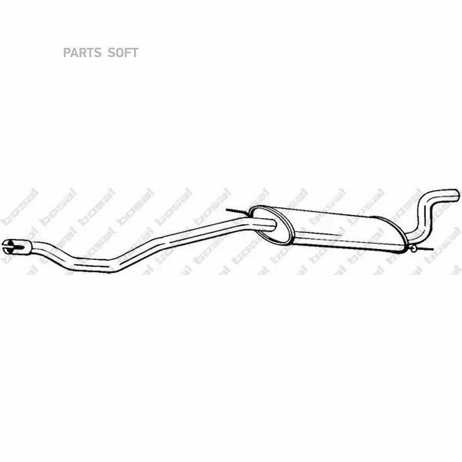 Глушитель VW Transporter (90-95) задняя часть BOSAL от официального дистрибьютора, BOSAL, артикул 283741