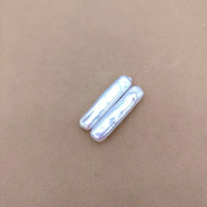 Жемчужина натуральная барочная белая 5x23 мм (1 шт)/ натуральный пресноводный жемчуг