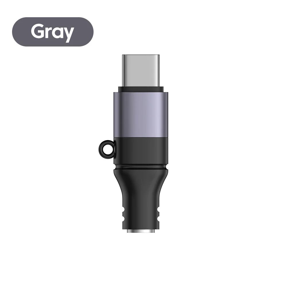 Адаптер для наушников типа C на 3,5 мм, USB-разъем типа C на разъем 3,5 мм, Aux аудио адаптер, gray