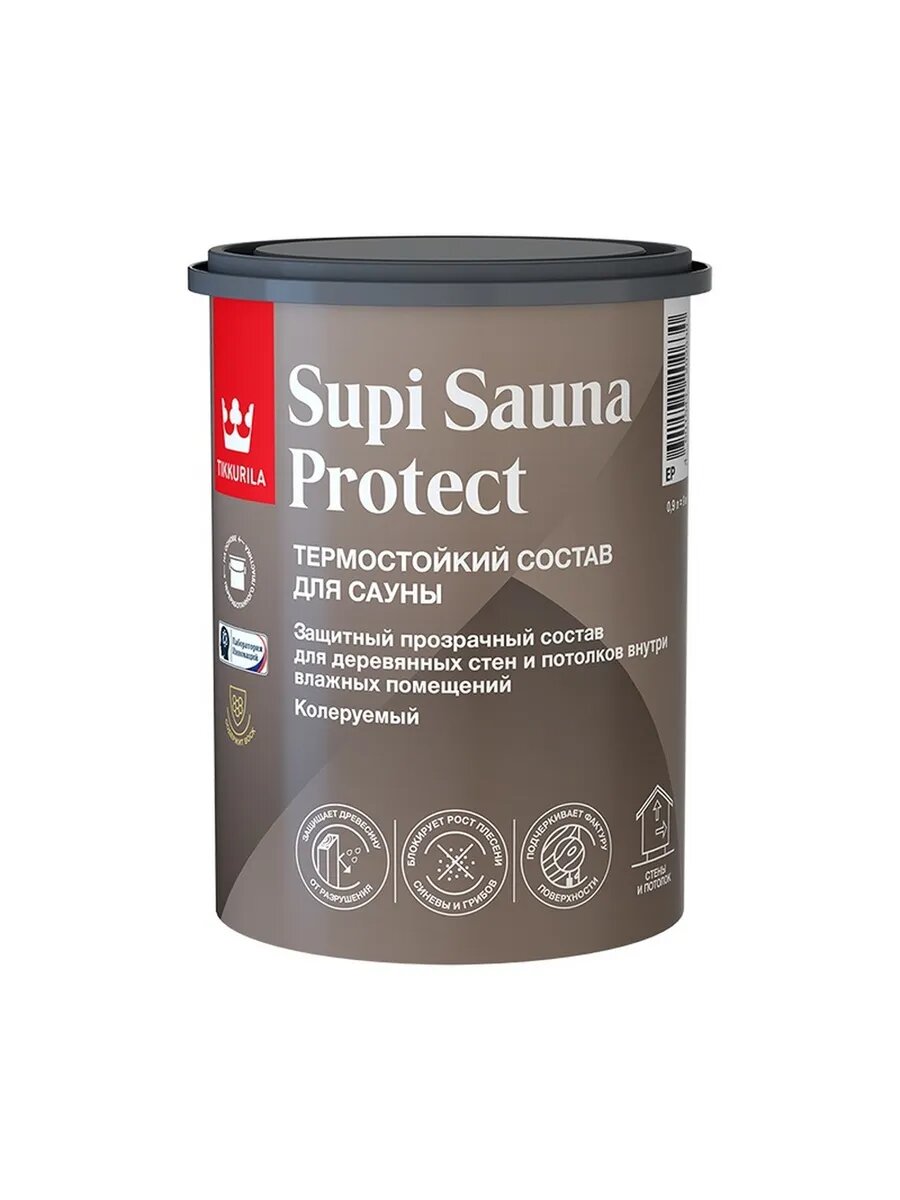 Защитный состав Tikkurila Supi Sauna Protect, для саун, 0,9л