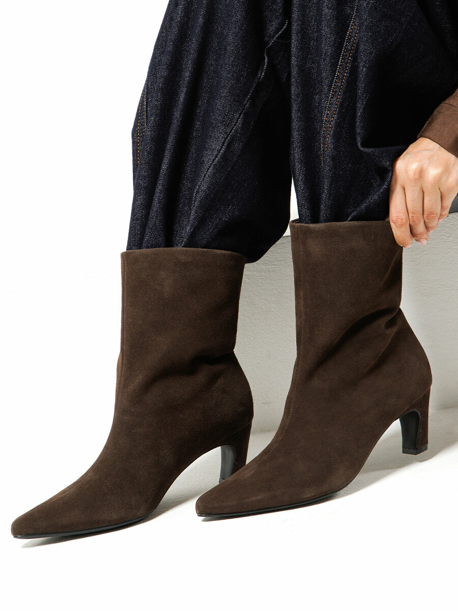 Ботильоны на низком каблуке демисезонные
