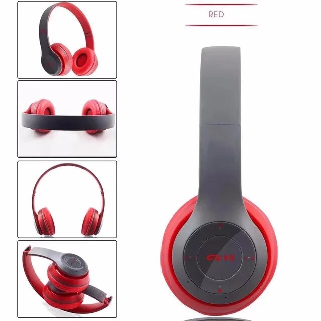 Беспроводные Bluetooth-наушники P47 с микрофоном, складные, с мощными басами, HiFi-качеством звука, стереофоническим звучанием, подходят для смартфонов, телевизоров и игр.