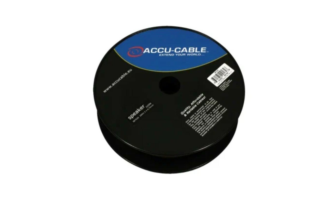 Кабель акустический ADJ AC-SC2-0,75/100R в бухте плоский медь 2x0.75 мм², 100 м, прозрачный