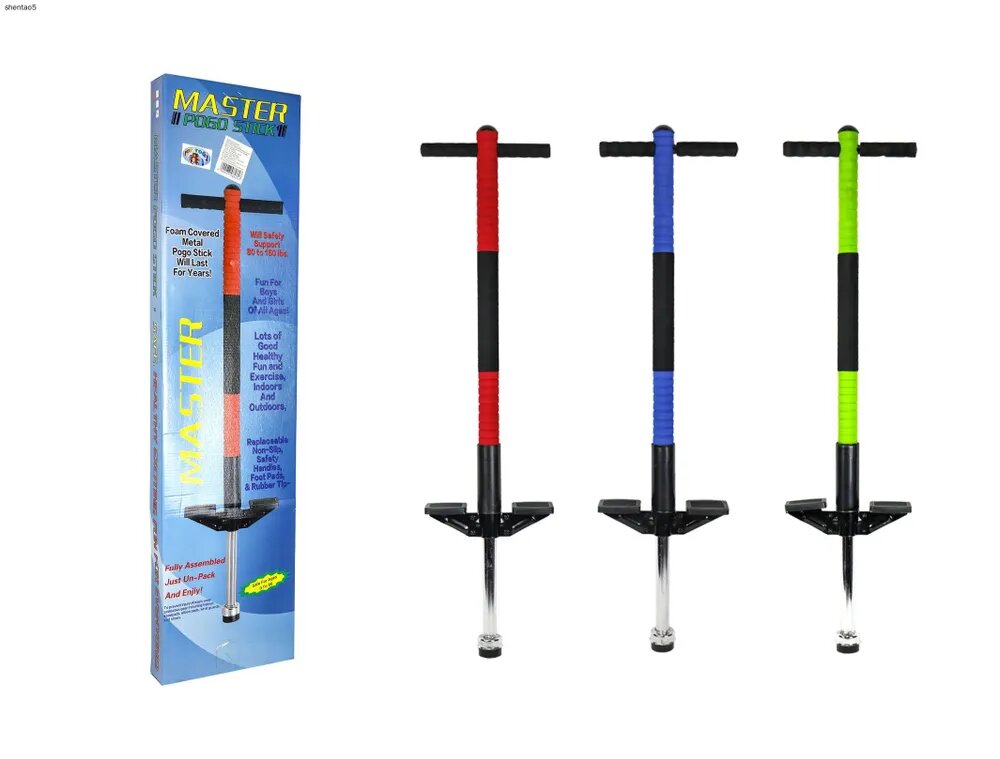 Прыгалка "Pogo Stick", детский тренажер для прыжков, пружинный, максимальная нагрузка 40 кг — фото 1