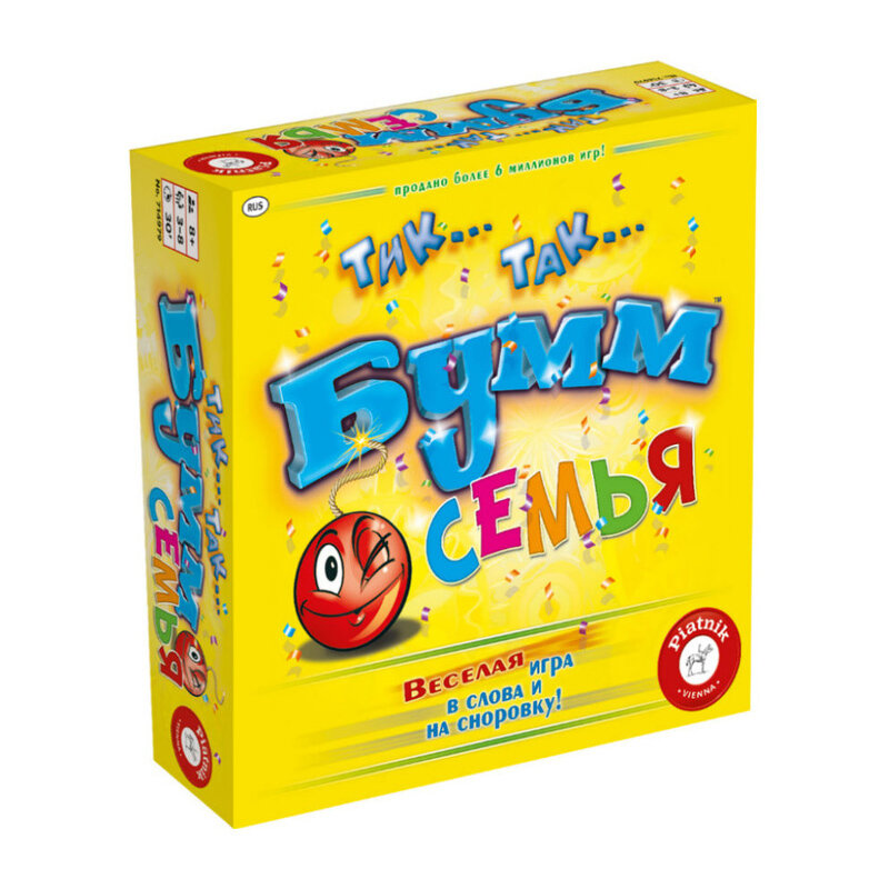 Настольная игра Piatnik Тик Так бумм. Семья, арт.714979, 8+, 3-8 игроков