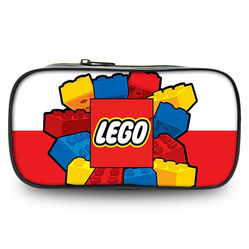Канцелярский пенал Lego с логотипом для мальчиков и девочек, большой вместимости, для детей детского сада, средней и старшей школы, с возможностью персонализации.
