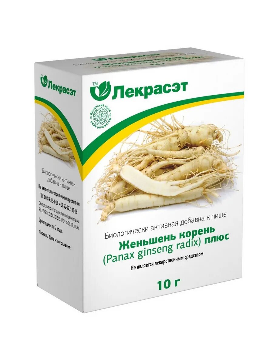 Женьшень корень плюс 10 гр