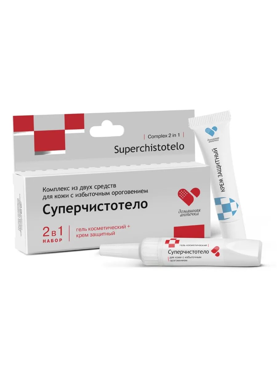 Комплекс из двух средств для кожи/гель косметический суперчи