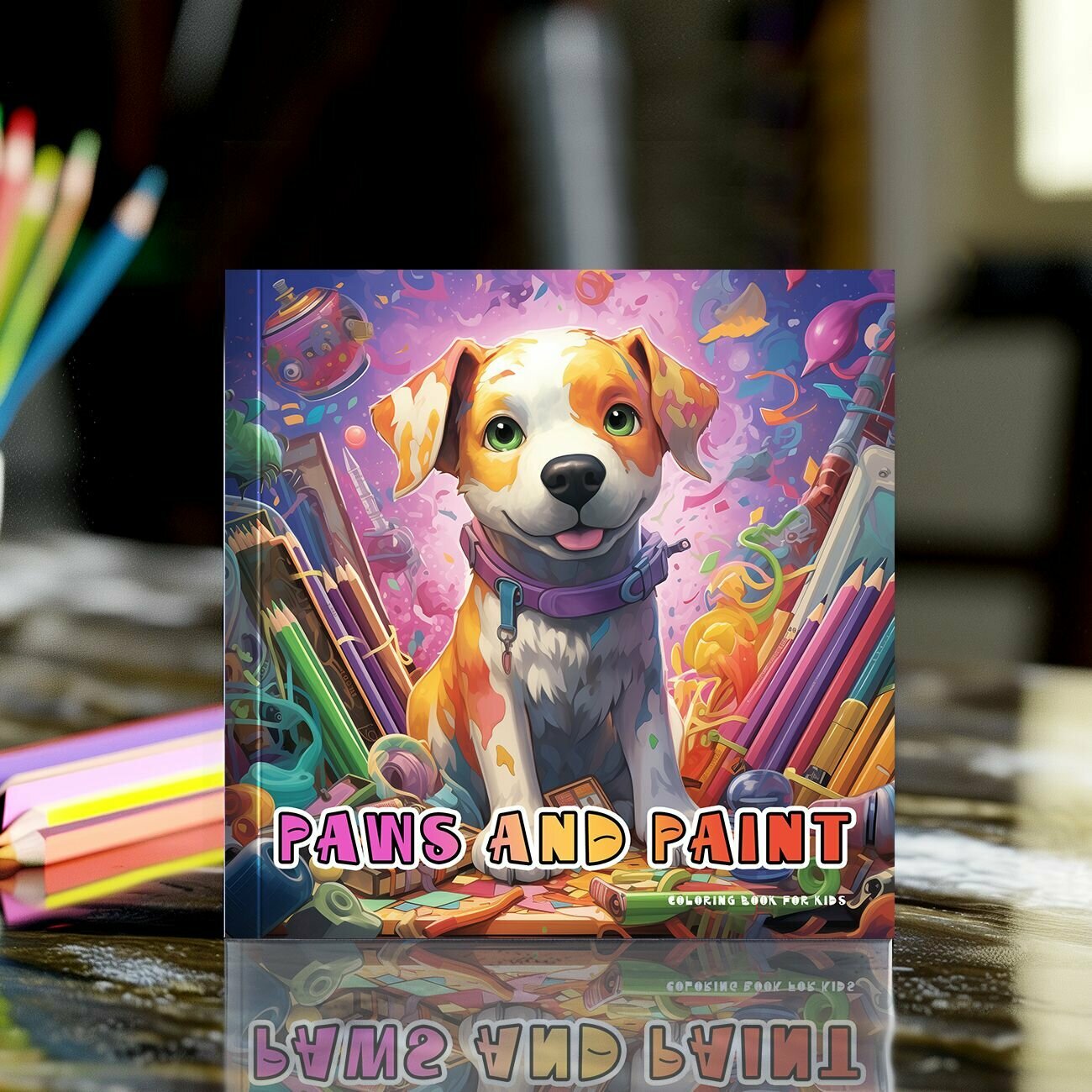 Pаскраска Щенок-животноетическая Cерия, Книжки-раскраски для мальчиков, девочек и взрослых, так и для взрослых,20 CM*20 CM