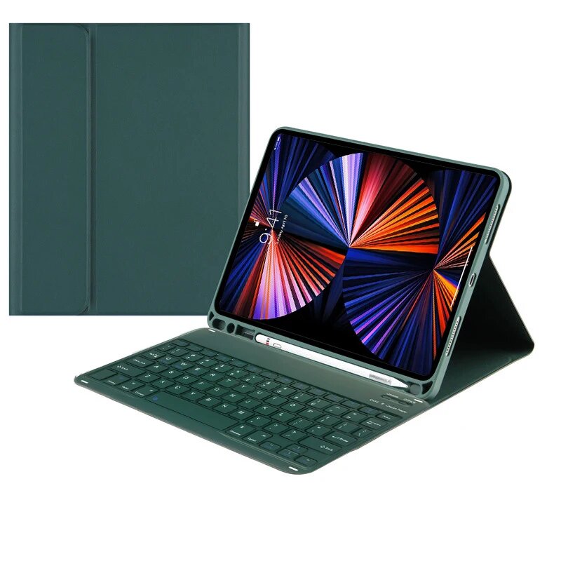 Клавиатура для iPad 9/8/7, зеленая, German layout