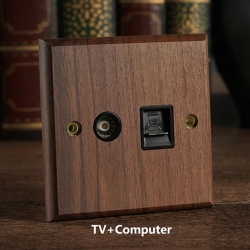 Панель TV+Computer из черного ореха