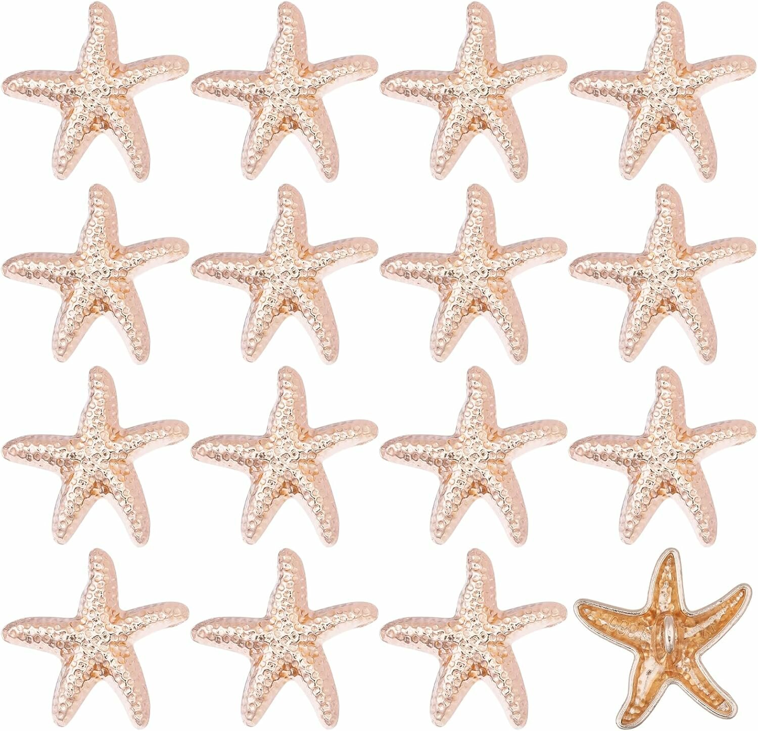 Набор из 16 пуговиц в форме морских звезд от beinkmake, 20-миллиметровые пуговицы из античного металла с ручками, декоративные аксессуары ручной работы из морских ракушек, подходят для пошива платьев, костюмов, рубашек, пальто, курток, униформы.