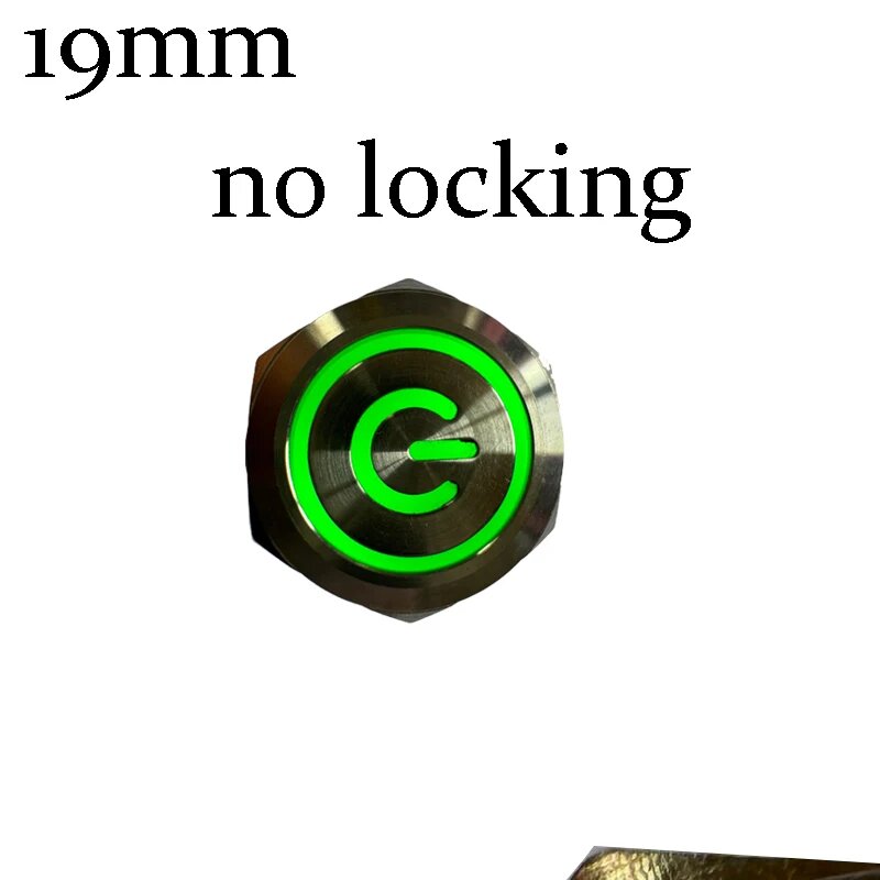 19 мм короткий крошечный металлический переключатель IP65 кнопочный светодиод 3 В 6 В 12 В 24 В мгновенный не фиксированный приборная панель лифта кнопка включения