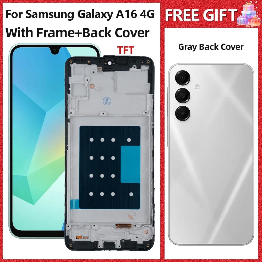 6,7 'качество AAA для Samsung Galaxy A16 4G SM-A165F SM-A165F/DS ЖК-сенсорный экран для Gray Kit