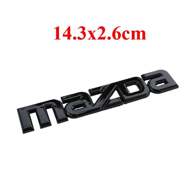Пластиковая передняя наклейка автомобиля, задняя крышка багажника, эмблема на руль для Mazda-Black