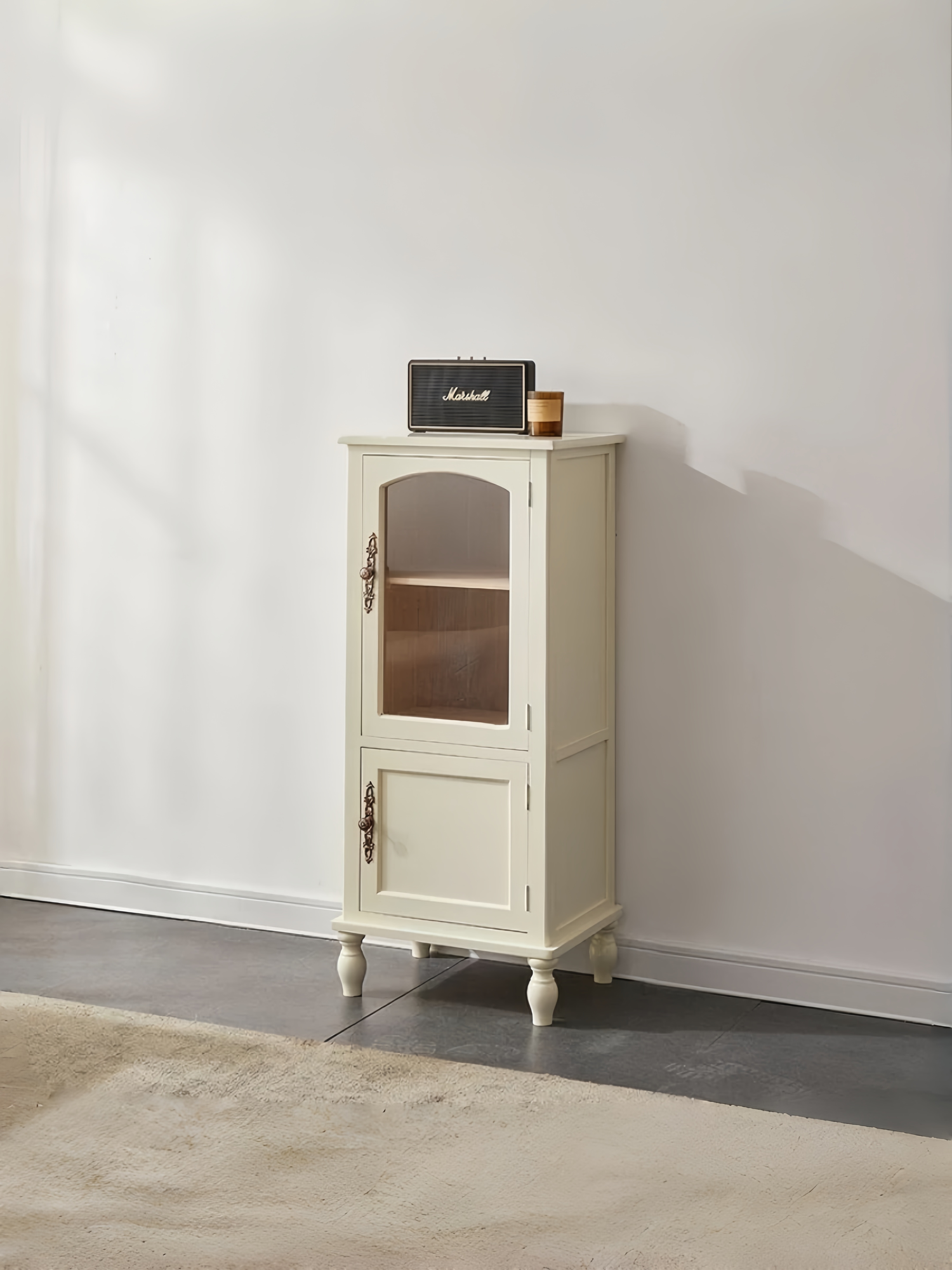 Комод-секретер, для дачи, для сада, деревянный, 2 ящика, ретро, цветной