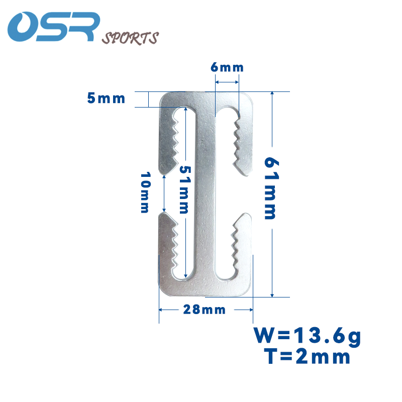 D-образное кольцо для дайвинга из нержавеющей стали OSR SPORTS SS316, без разборки, с зубчатой японской застежкой,