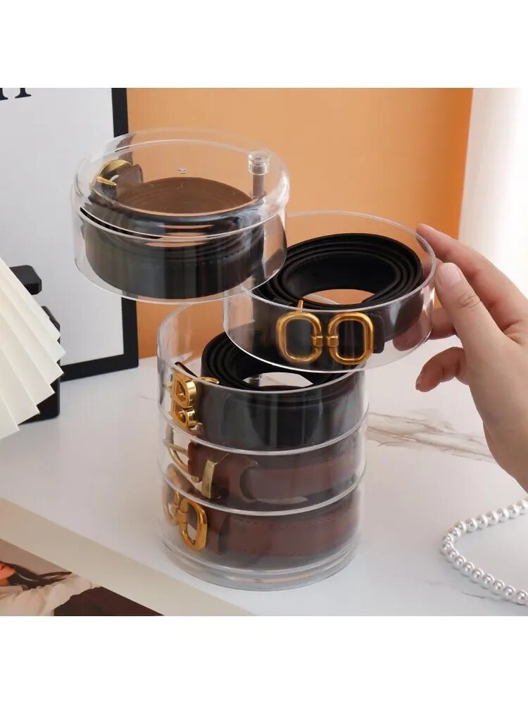 Кофр для хранения вещей для ремней из искусственной кожи, прозрачный 5 layer