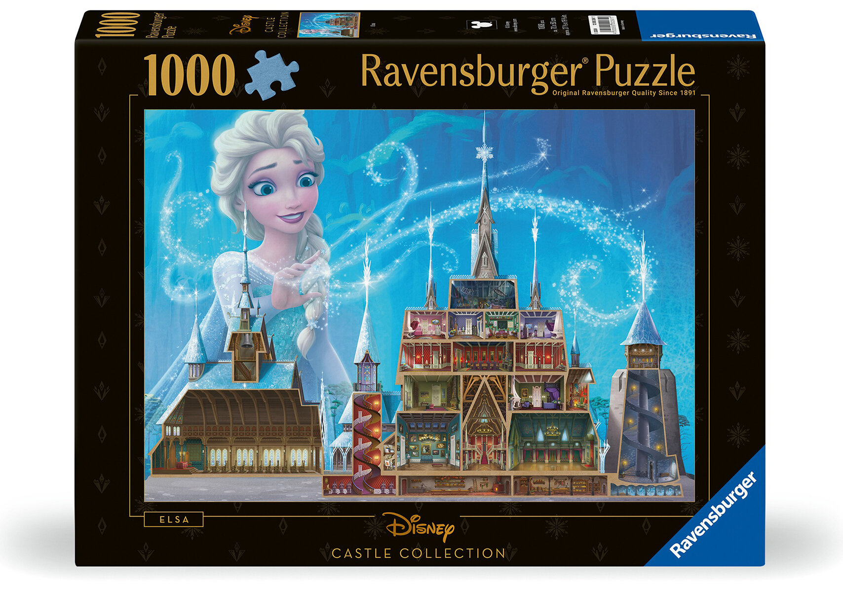 Пазл для взрослых Ravensburger 1000 деталей, элементов: Disney. Дворец Эльзы