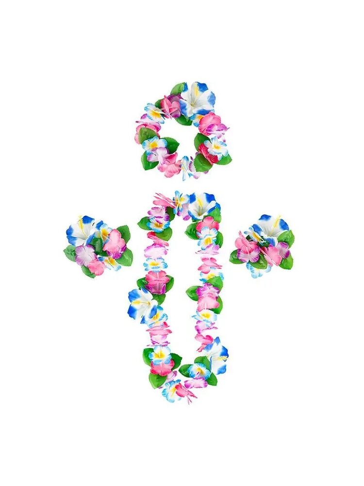 (Обновите) набор из четырех предметов для вечеринки, гавайский венок