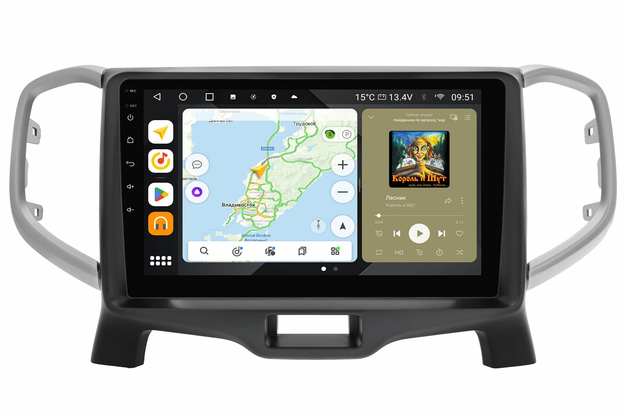 Магнитола Suzuki Solio MA26, MMC Delica D2 2016 - 2020 (черный матовый) / 9 дюймов, 4/64GB, 8 ядер, DSP, 4G, Android 10 / Wide Media