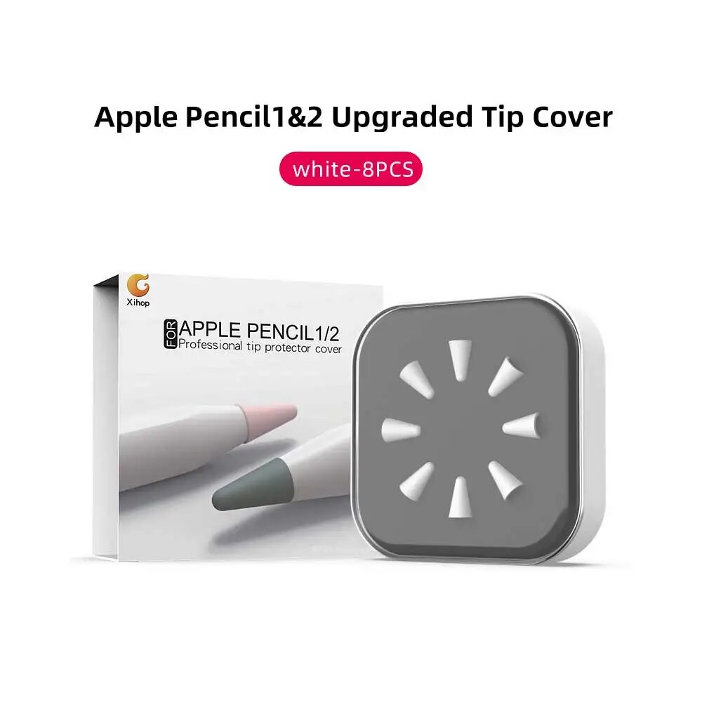 Силиконовые чехлы для Apple Pencil Pro 1/2 Hansong White, Белый