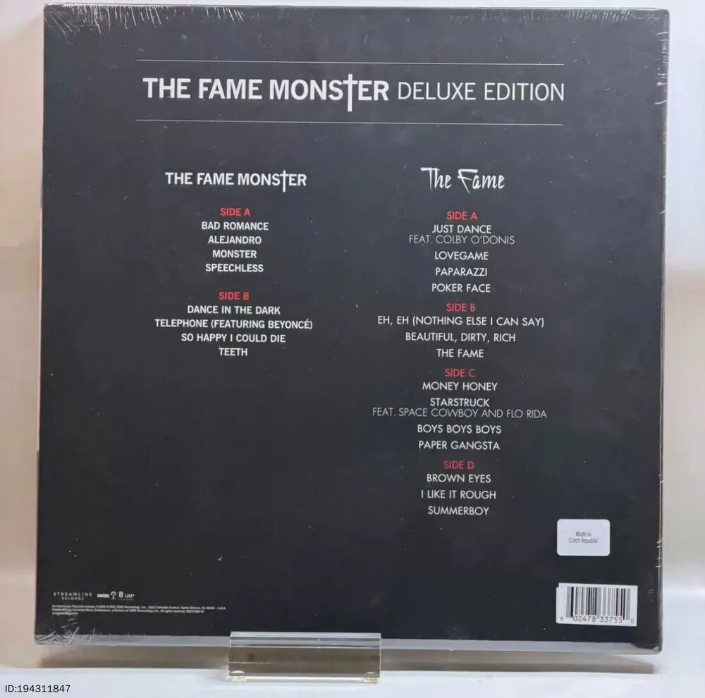 Lady Gaga The Fame Monster 3LP Виниловая пластинка Цветной винил Новый Запечатан